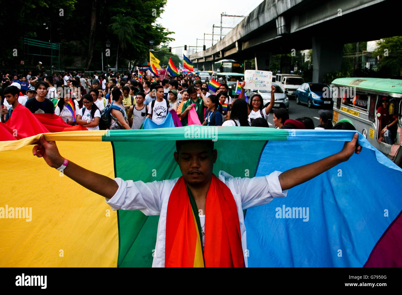 Philippines. 25th June, 2016. LGBTQ community members participate in ...
