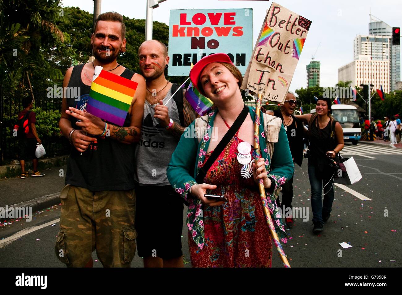 Philippines. 25th June, 2016. LGBTQ community members participate in ...