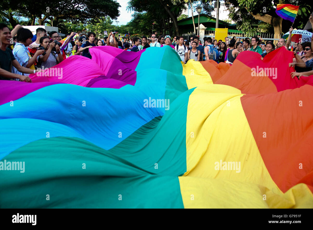 Philippines. 25th June, 2016. LGBTQ community members participate in ...