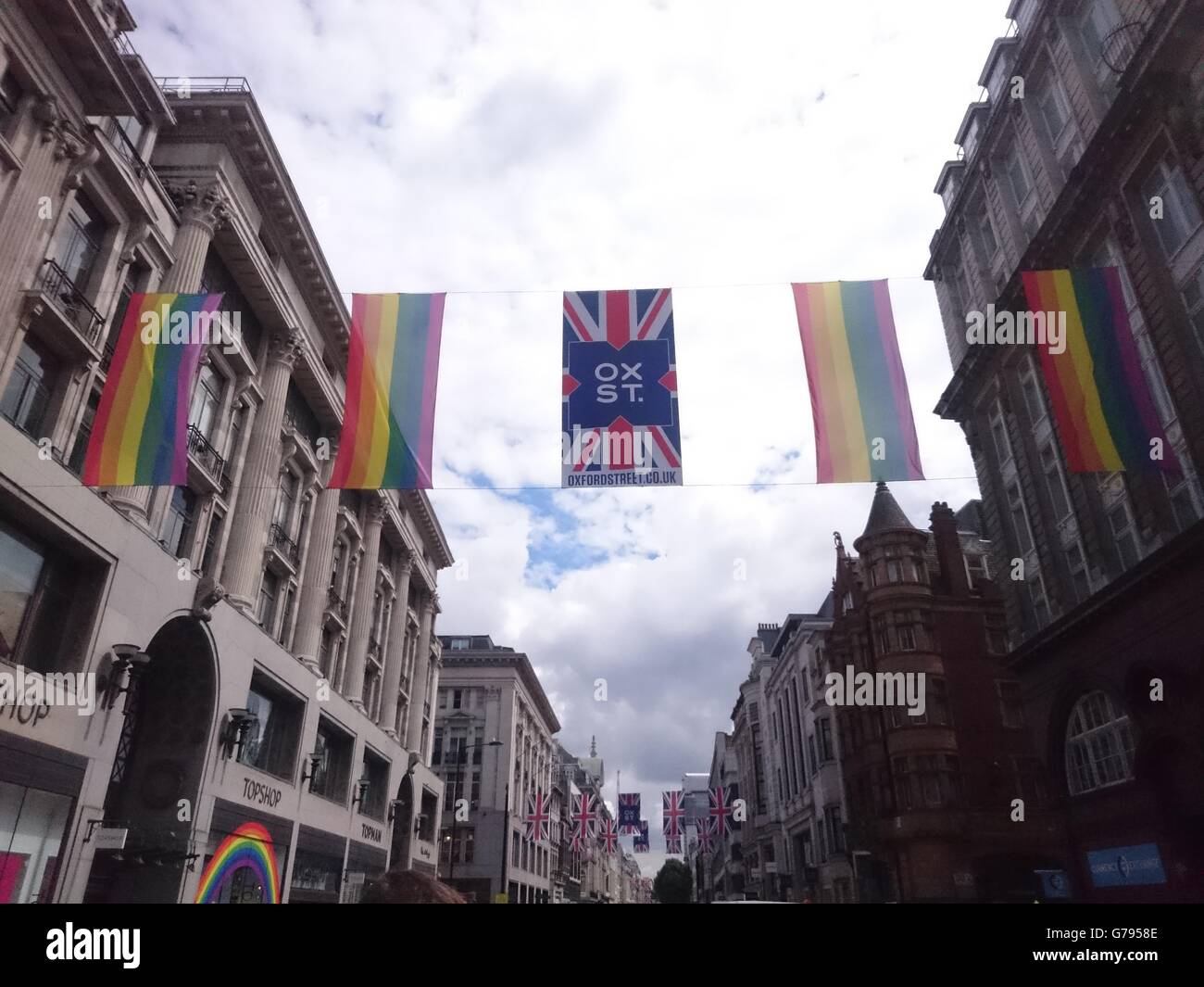 London, UK. 25th June, 2016. London Pride Parade on Oxford Circus, 25 ...