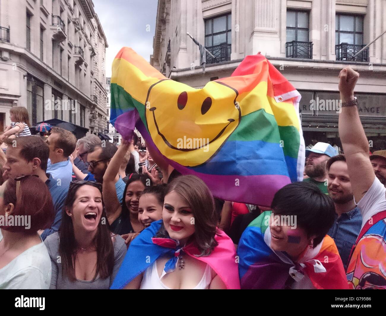 London, UK. 25th June, 2016. London Pride Parade on Oxford Circus, 25 ...