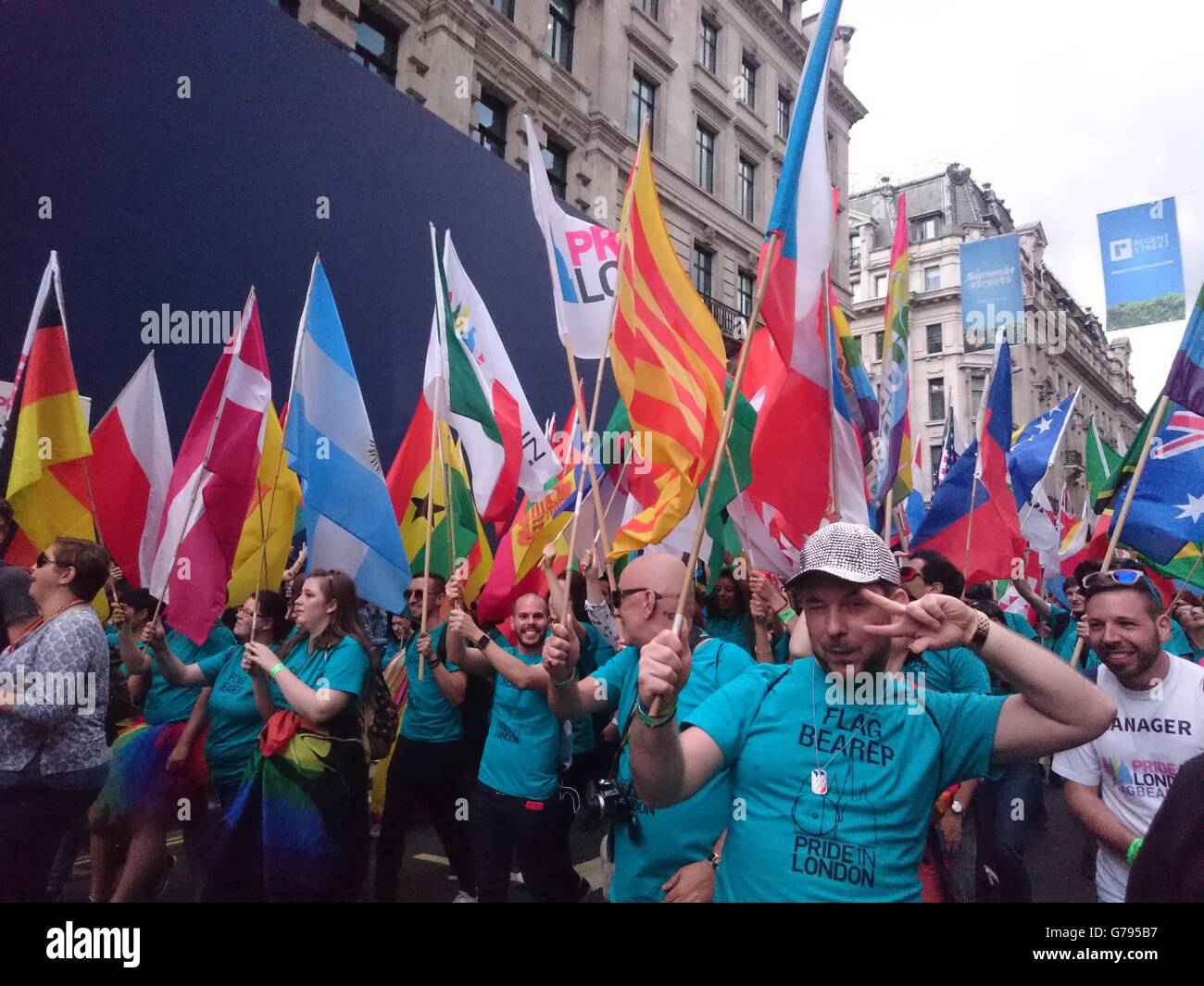 London, UK. 25th June, 2016. London Pride Parade on Oxford Circus, 25 ...