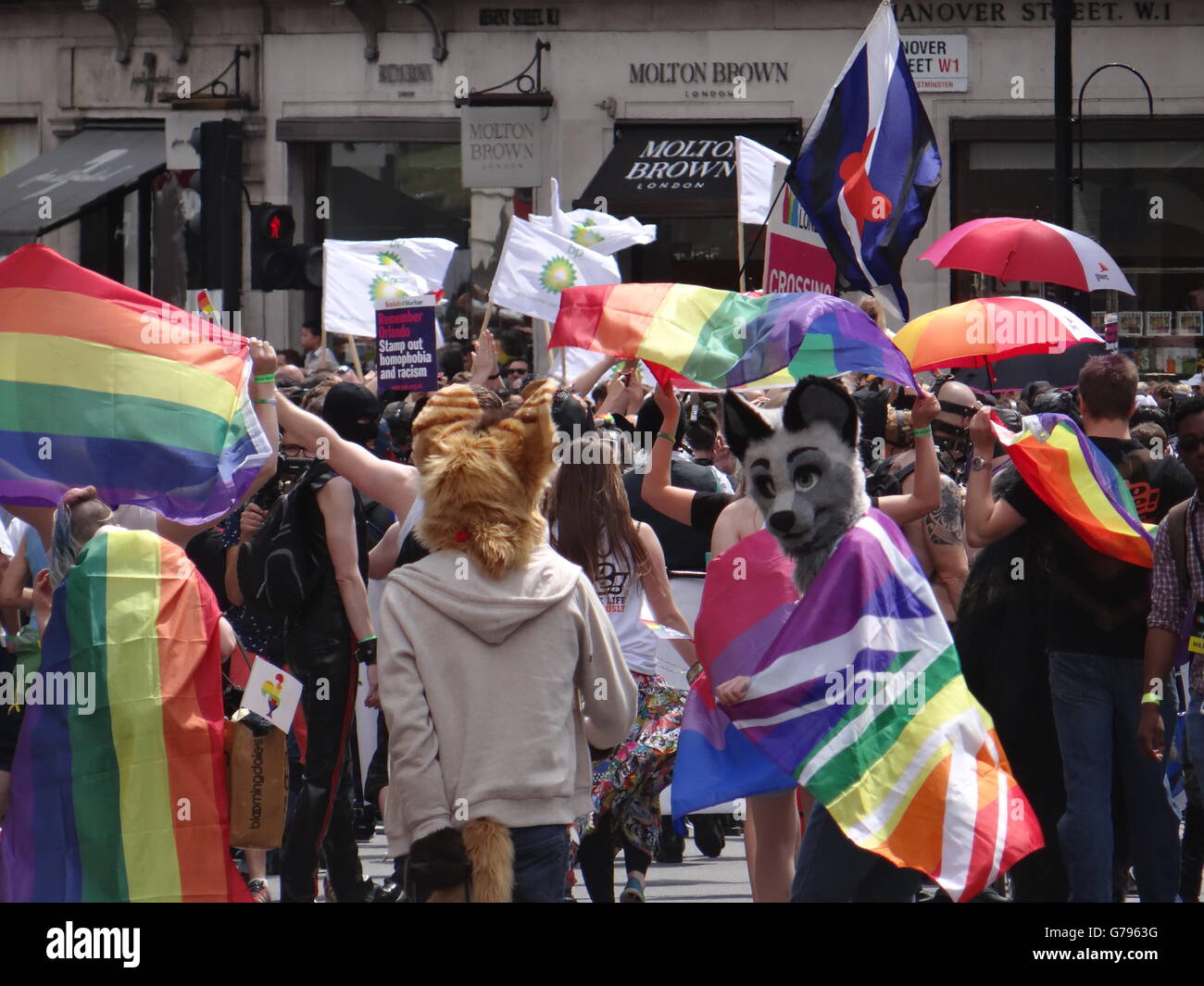 London, UK. 25th June, 2016. London Pride Parade on Oxford Circus, 25 ...