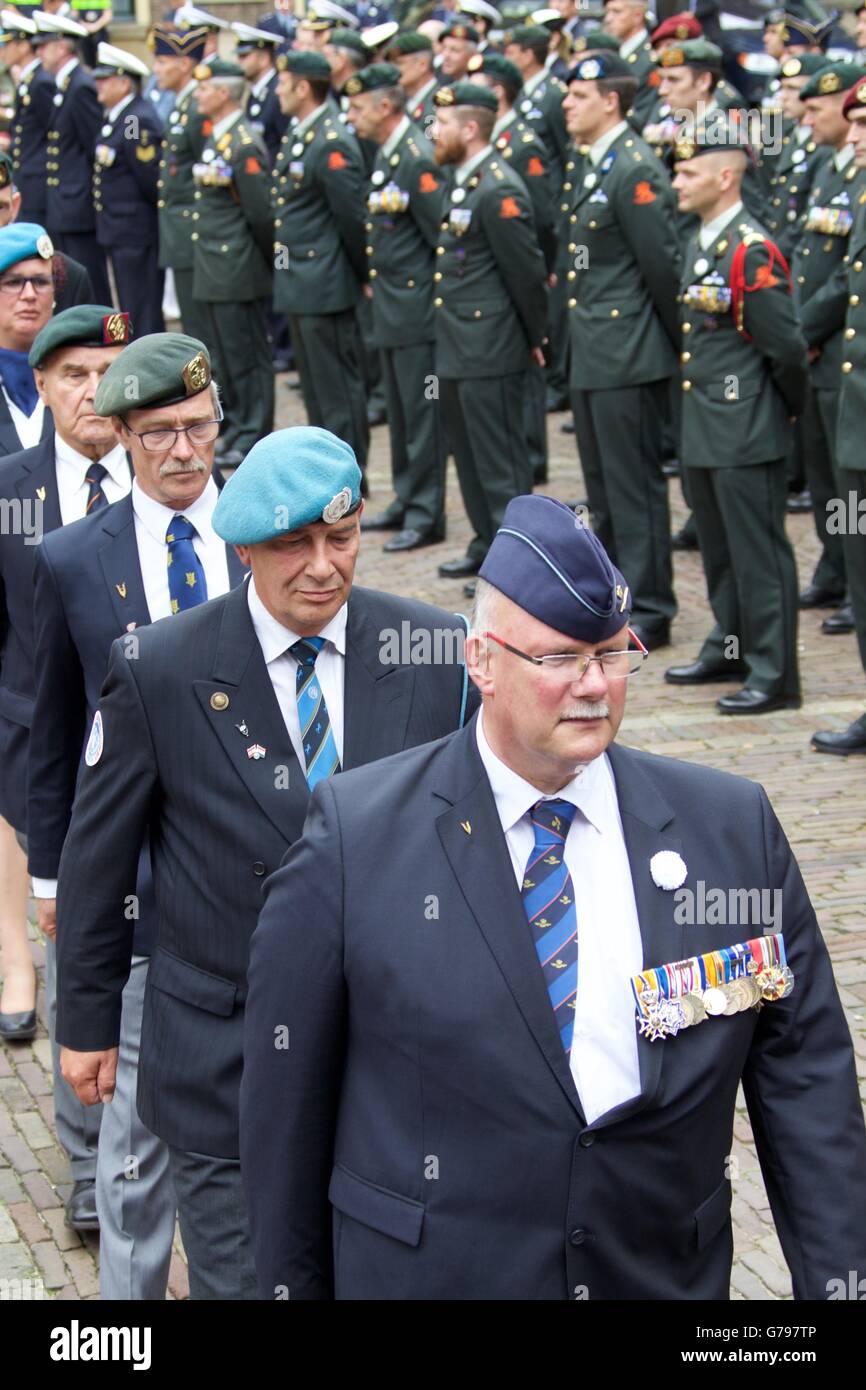 The Hague, Netherlands. 25th June, 2016. Dutch veterans march during a ...