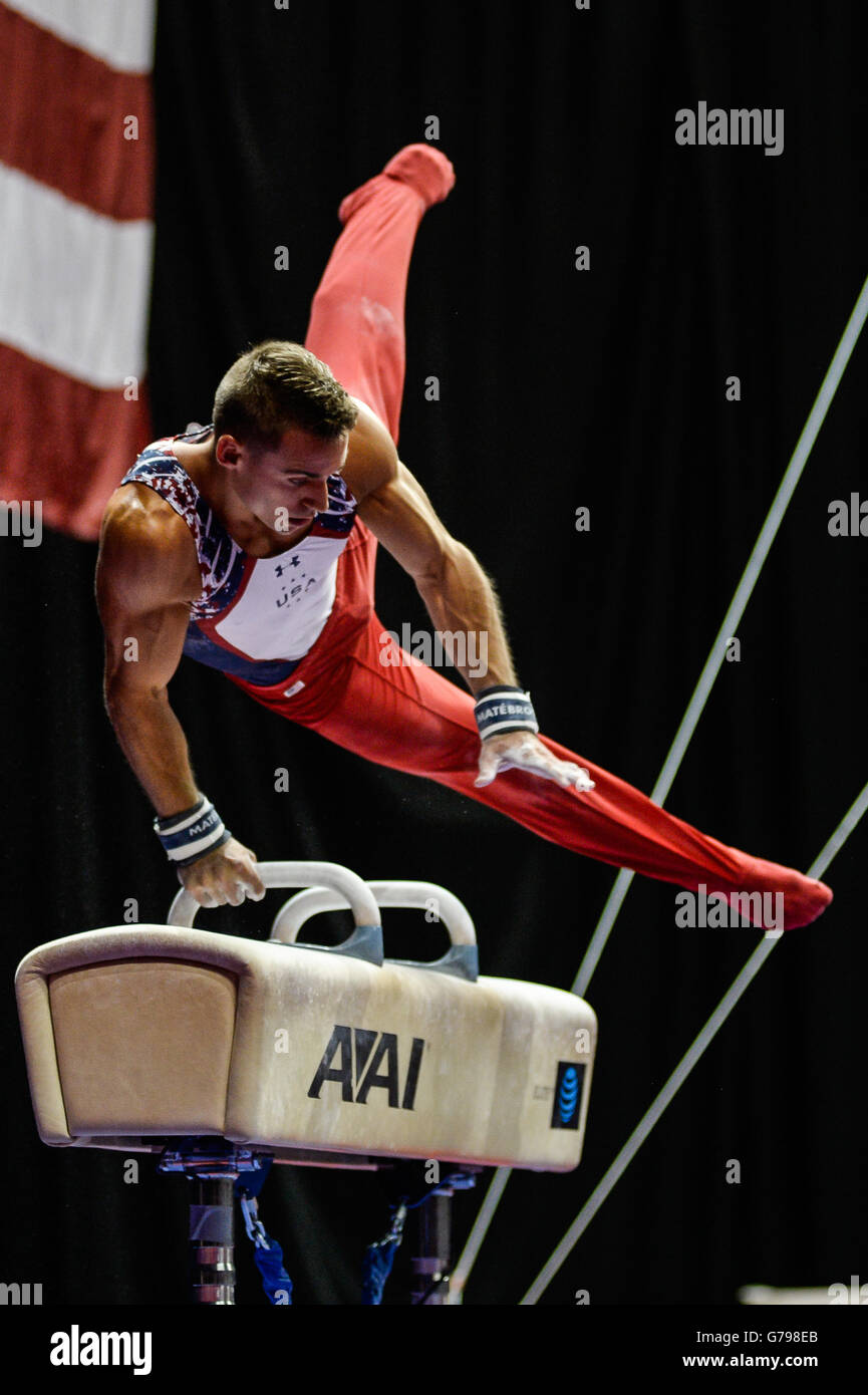 St. Louis, Missouri, USA. 25th June, 2016. SAM MIKULAK competes on the ...