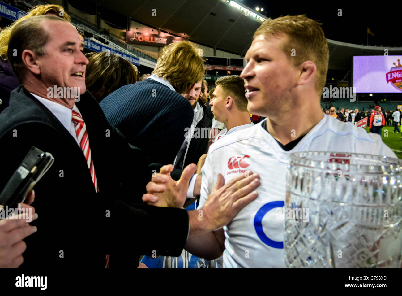 Sydney, Australia. 25 June, 2016. England rugby captain Dylan Hartley ...