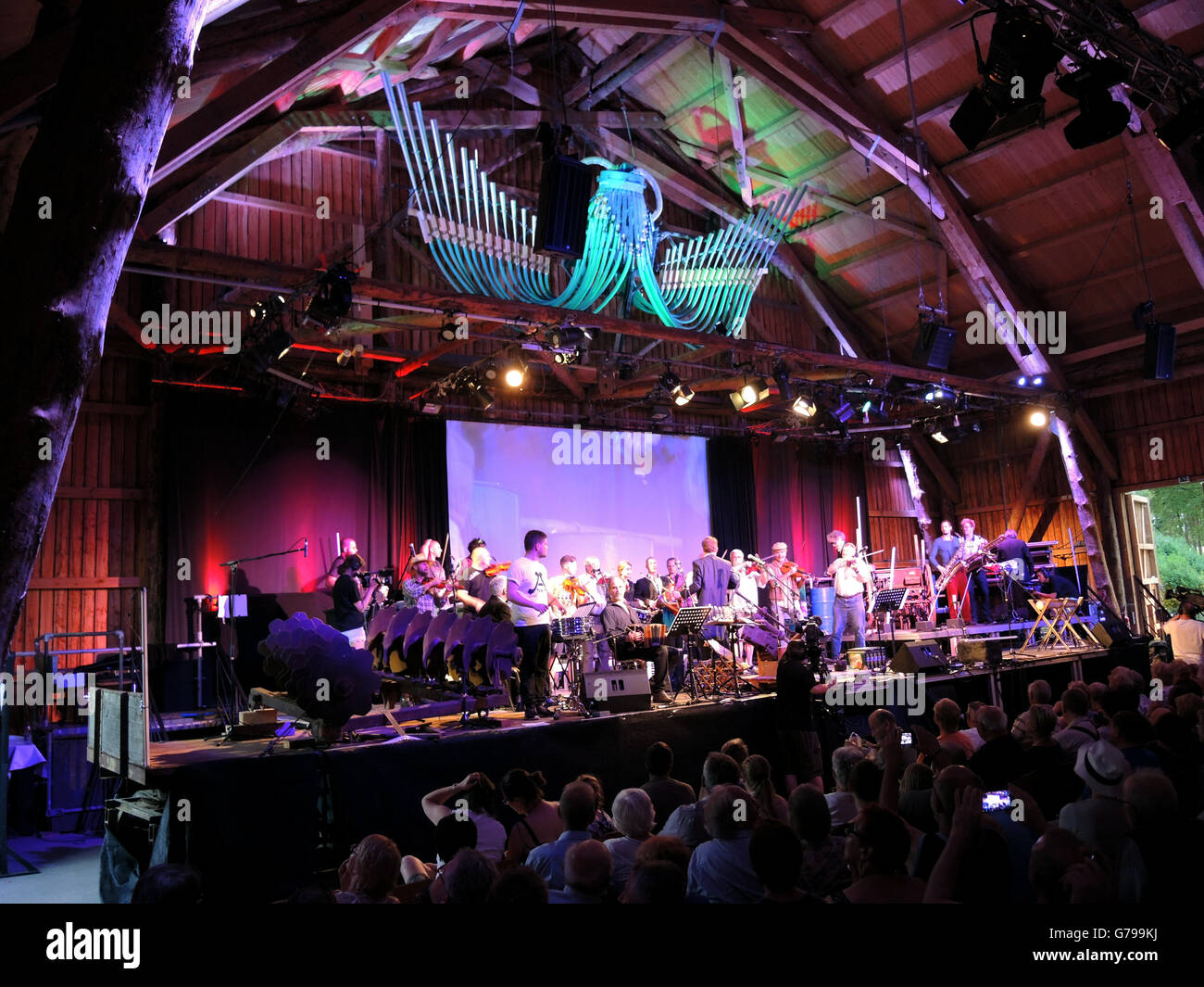 Stelzen, Germany. 23rd June, 2016. The 'Manure Organ' seen above the ...