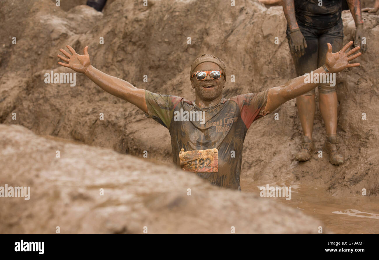 Mud glorious mud on the Mud Mile obstacle at Tough Mudder at Drumlanrig ...