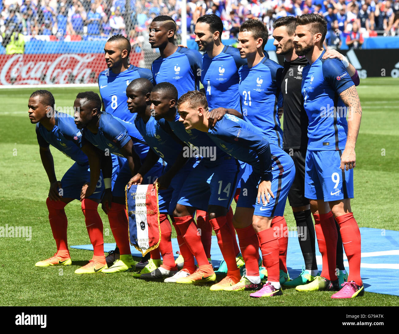 Euro 2016 France Team Lyon, France. 19th June, 2016. Players Of