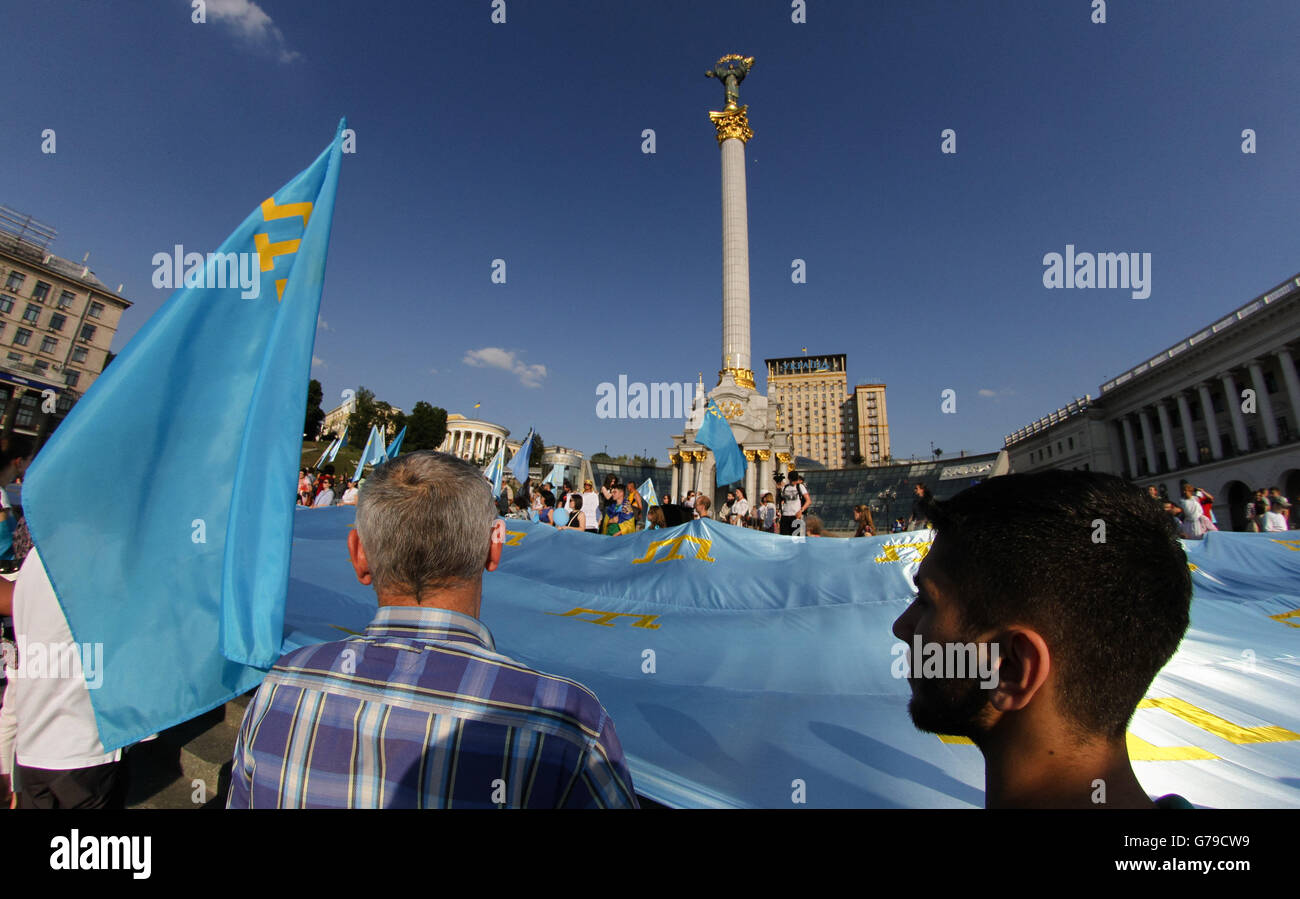 Kyiv, Ukraine. 26th June, 2016. Crimean Tatars community in Ukraine ...