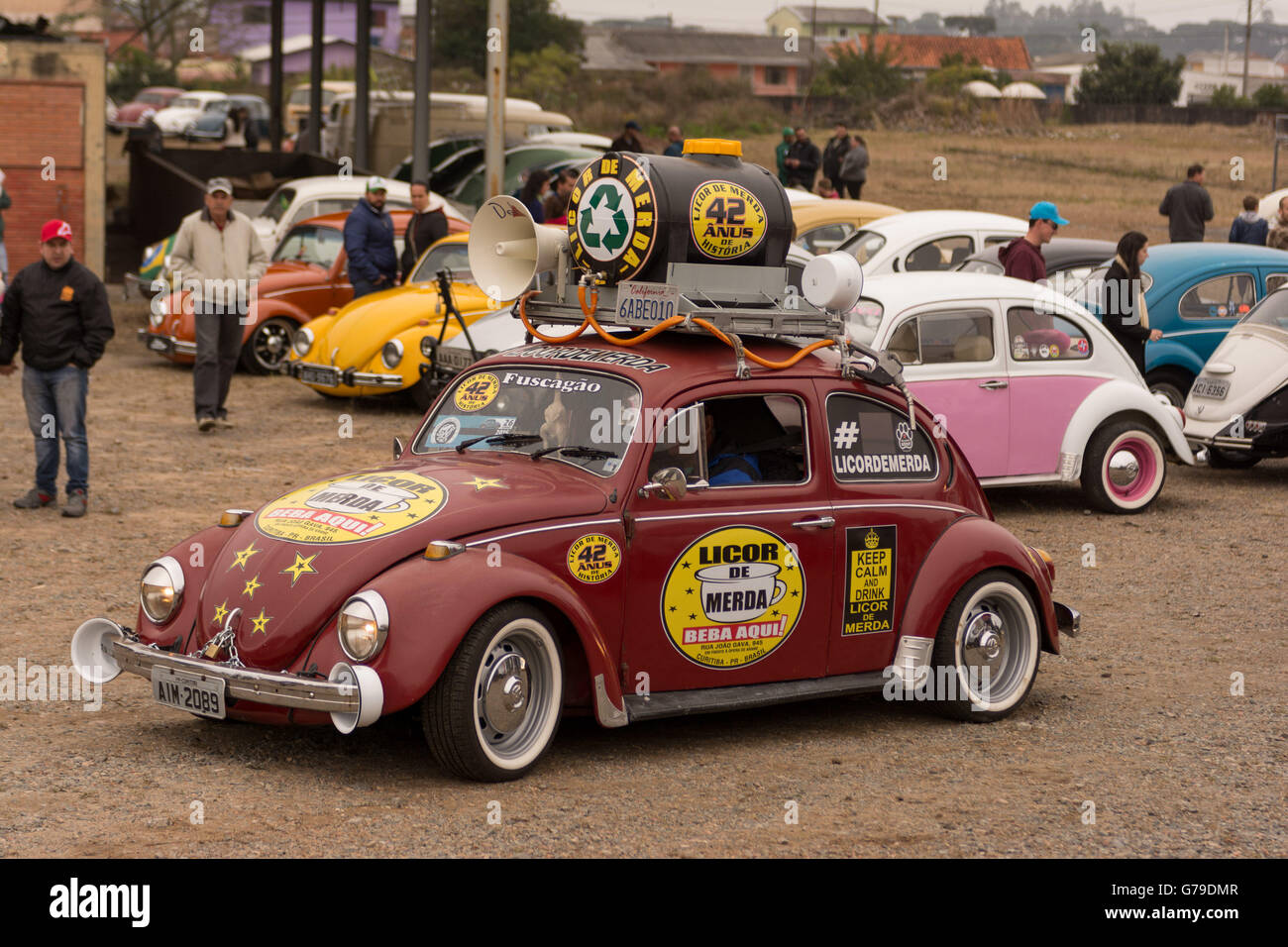CURITIBA, PR - 06/26/2016: 8 FUSCA WORLD DAY - event held in celebration of the World Day of the ...