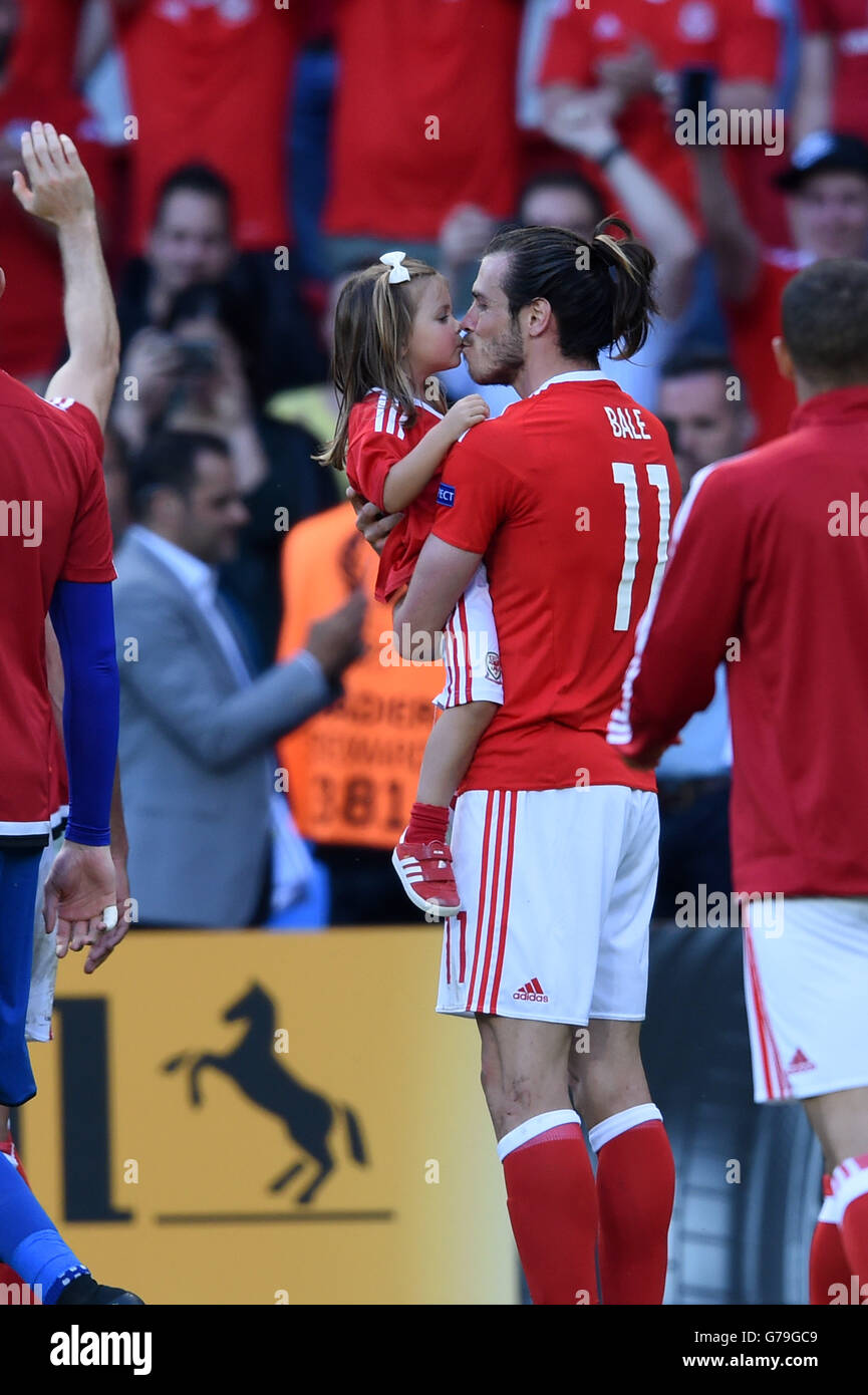 Gareth Bale (Wales) Alba Daughter ; June 25, 2016- Football : Uefa Euro ...