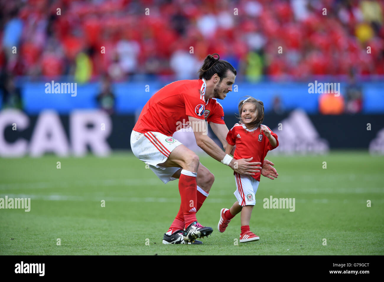 Gareth Bale (Wales) Alba Daughter ; June 25, 2016- Football : Uefa Euro ...