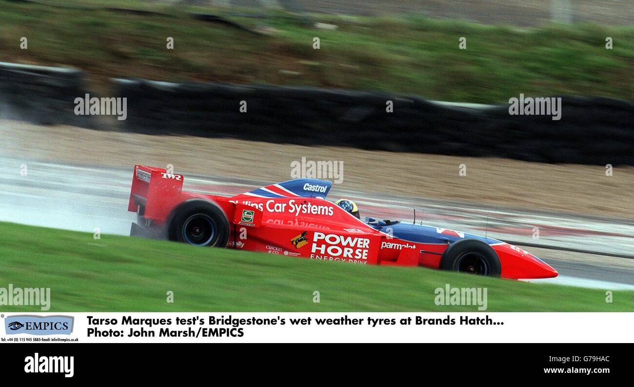 Tarso marques tests bridgestones wet weather tyres at brands hatch hi ...