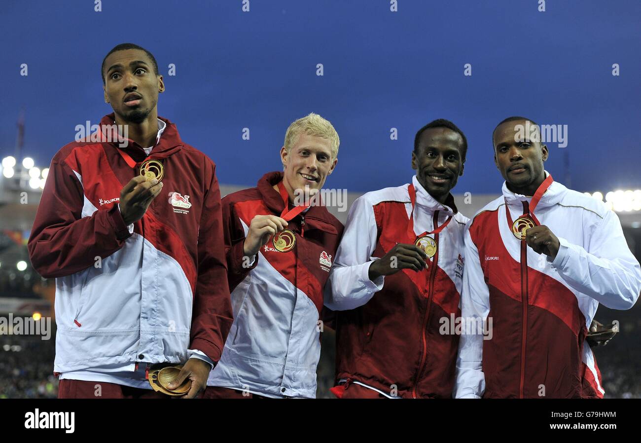 England's (left to right) Matthew Hudson-Smith, Daniel Awde, Michael ...