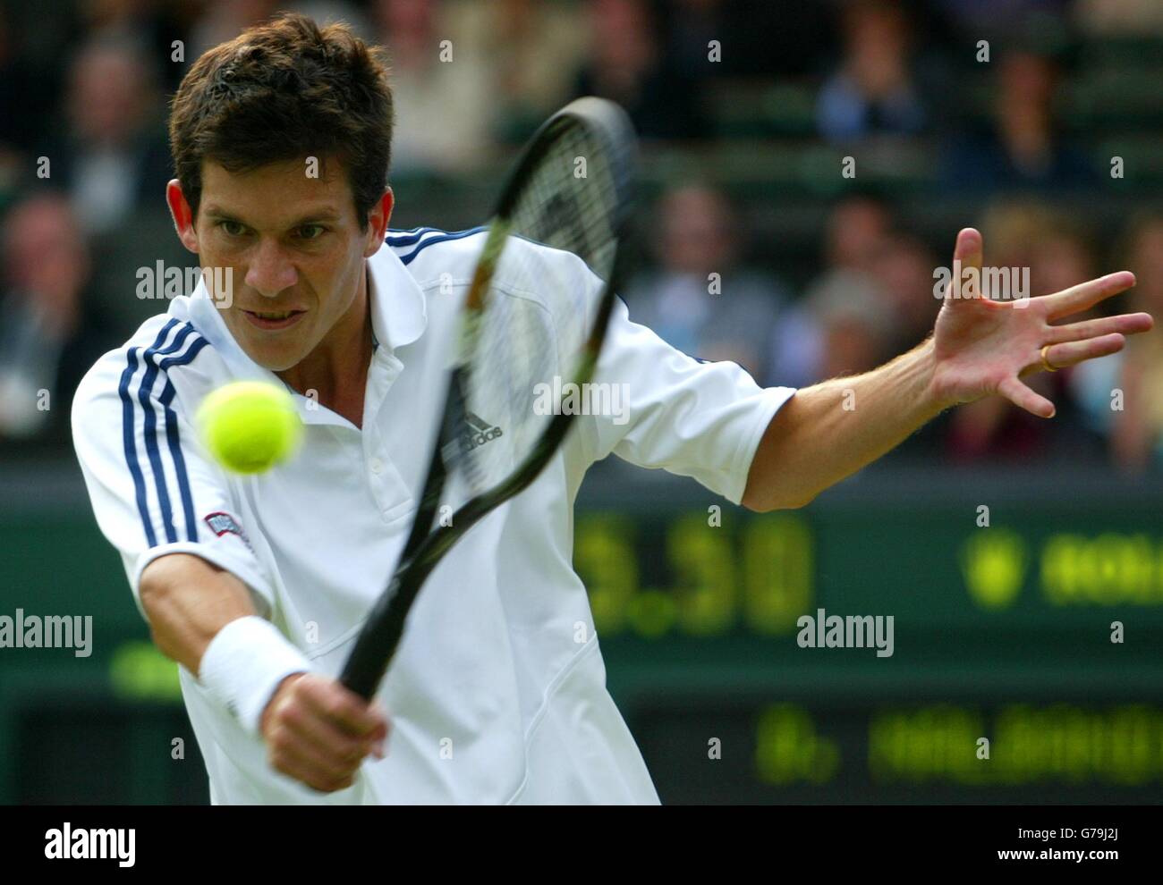 EDITORIAL USE ONLY, NO MOBILE PHONE USE : Britain's Tim Henman in ...
