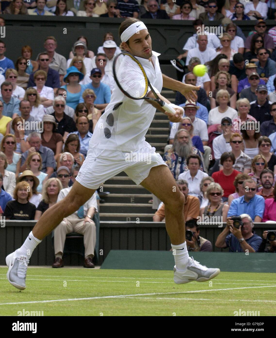 Wimbledon final Federer Stock Photo - Alamy