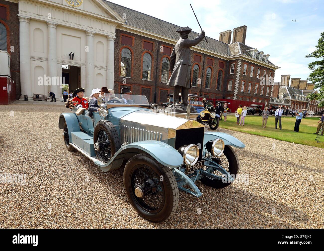 The Prince (front) and Princess (rear right) Michael of Kent on board ...