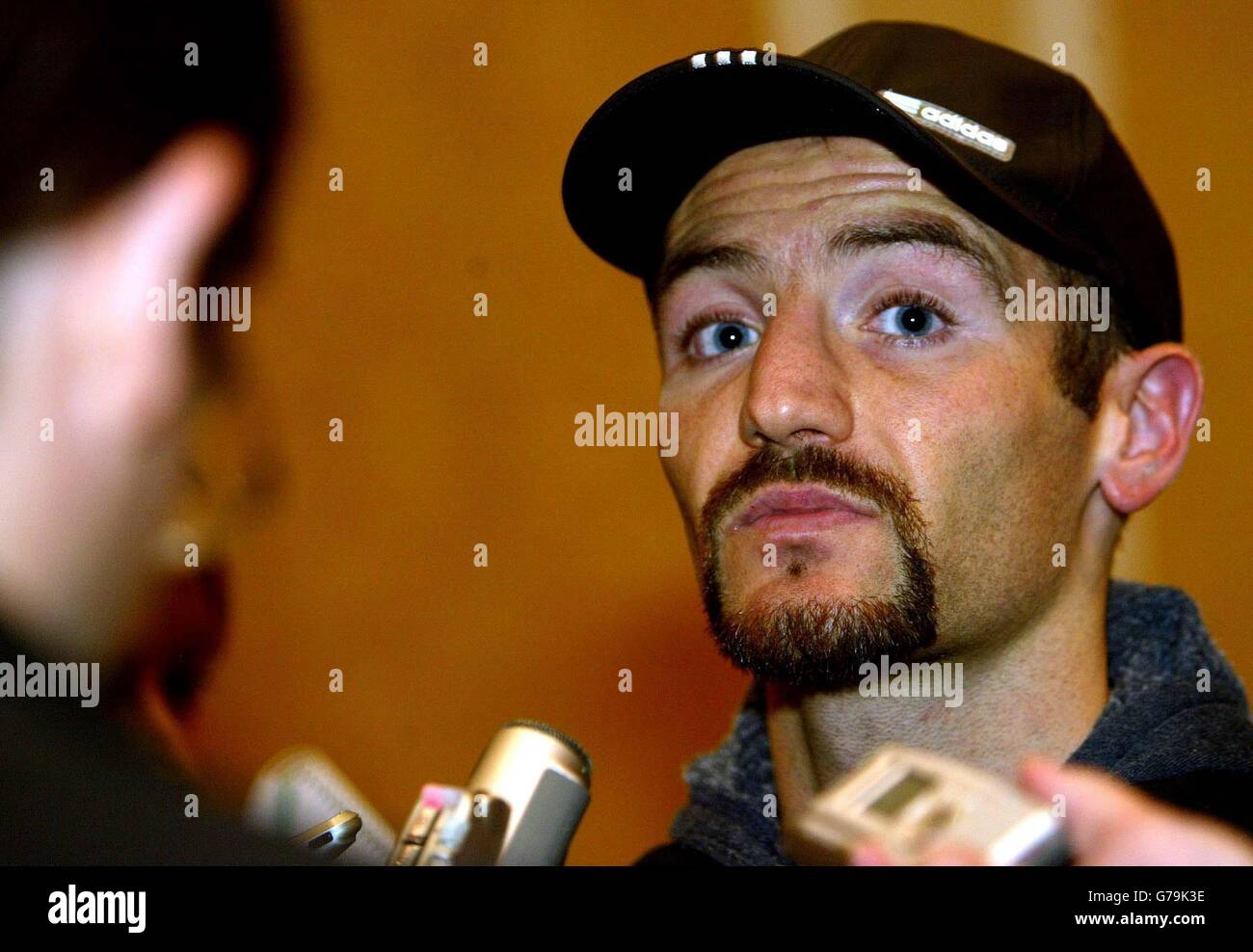 Scotland's Scott Harrison attends a press conference prior to his WBO ...