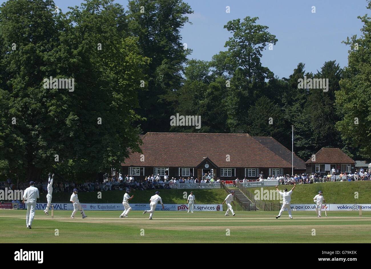 Sussex and Essex in action during their Frizell County Championship ...