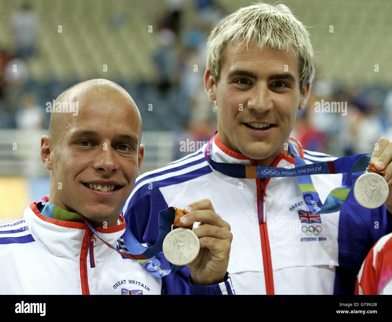 Britain's Peter Waterfield (left) and Leon Taylor with their silver ...