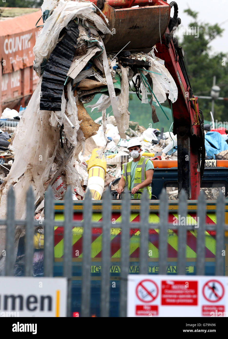 Rubbish cleared from Waste4Fuel site Stock Photo - Alamy
