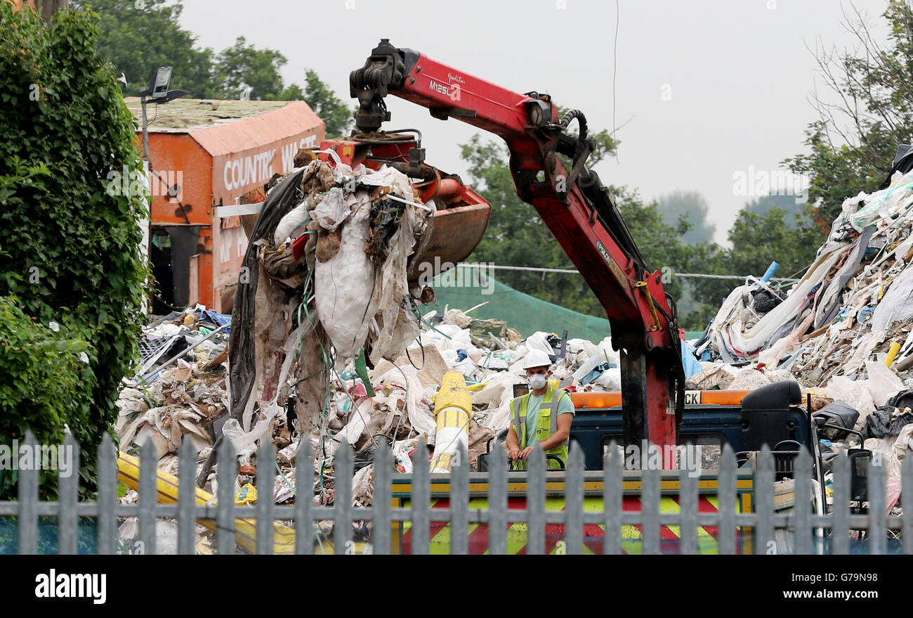 Rubbish cleared from Waste4Fuel site Stock Photo - Alamy