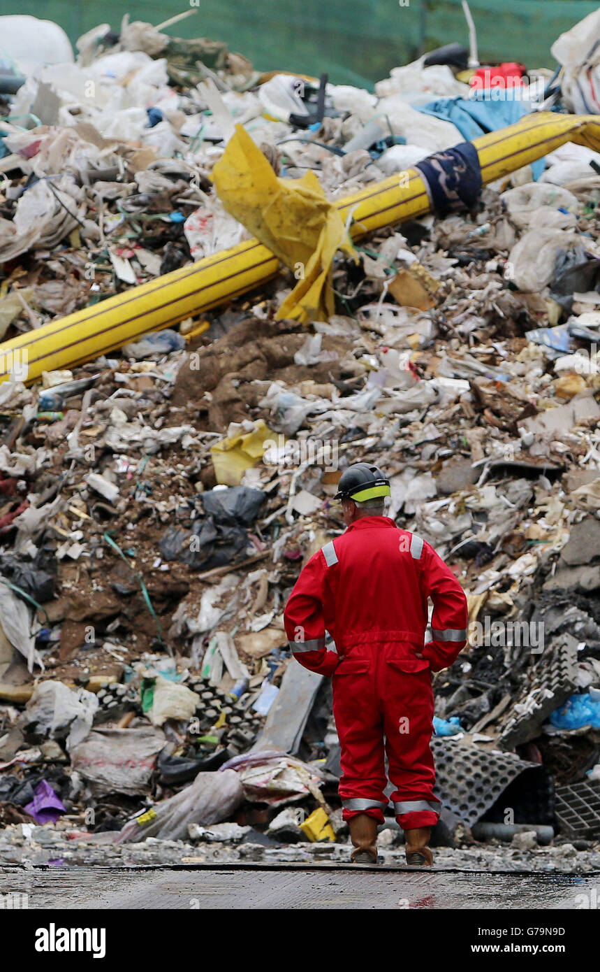 Rubbish cleared from Waste4Fuel site Stock Photo - Alamy