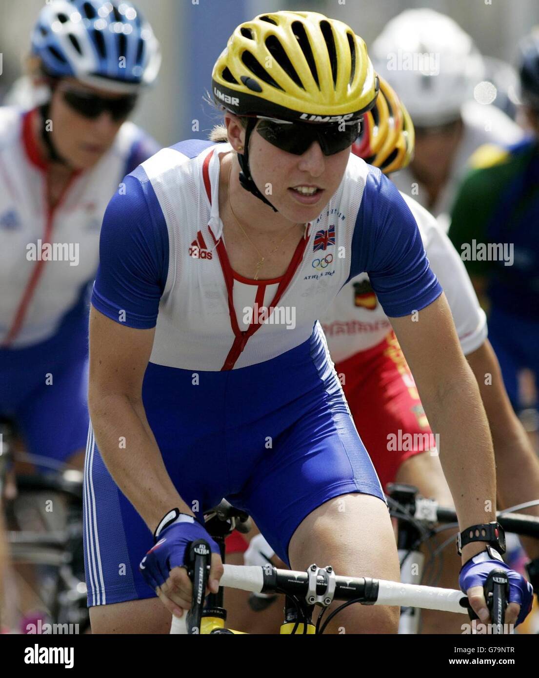 Britain's Nicole Cooke on her way to a fifth place in the Women's ...