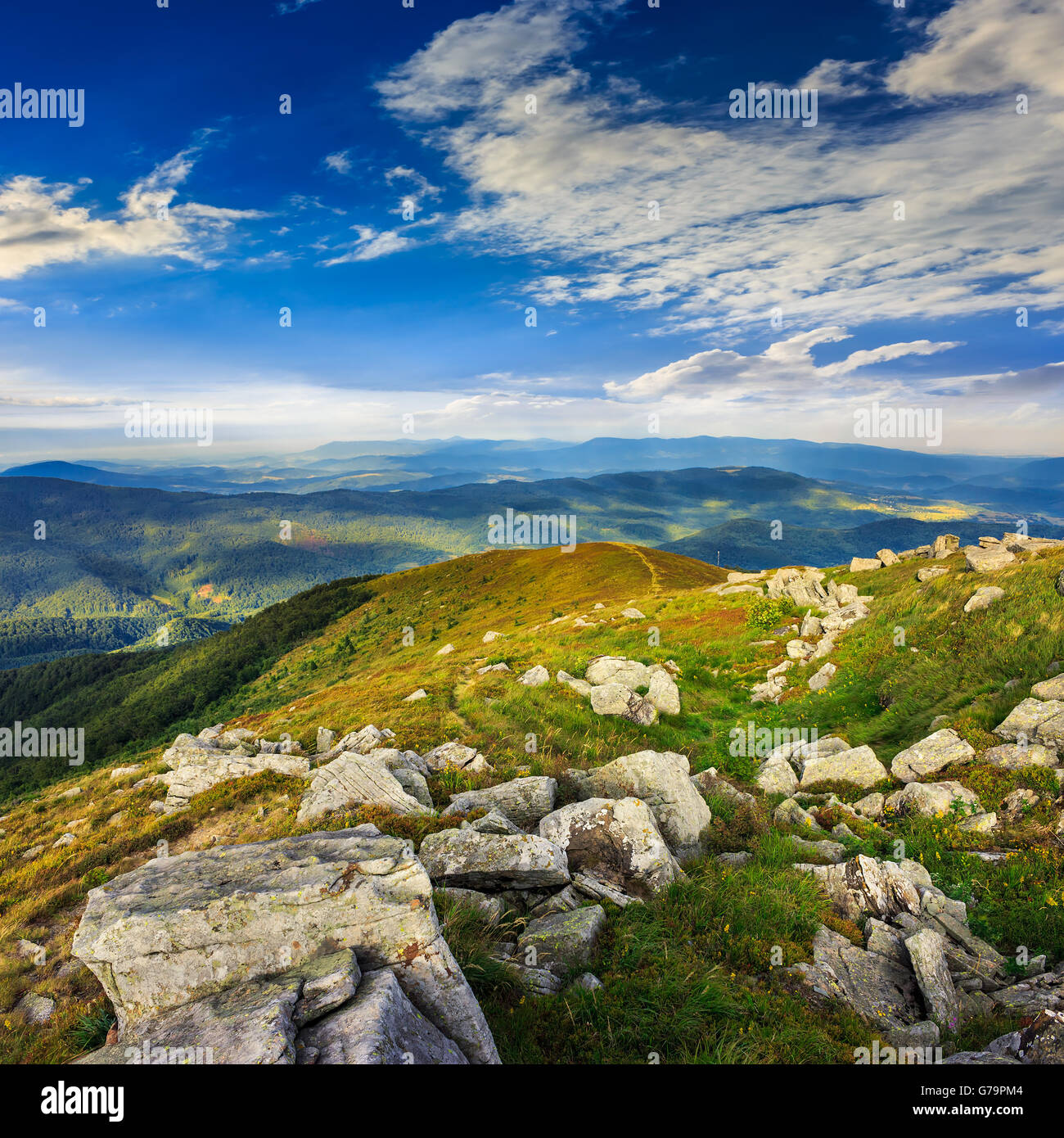 Stone path and far view hi-res stock photography and images - Alamy