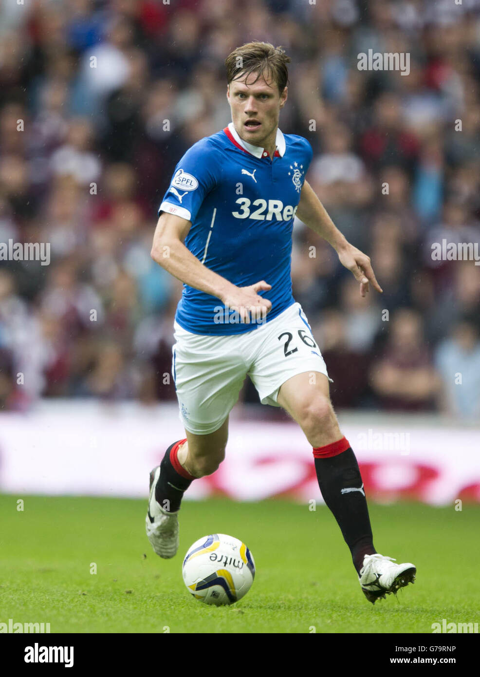 Rangers Marius Zaliukas during the Scottish Championship match at Ibrox ...