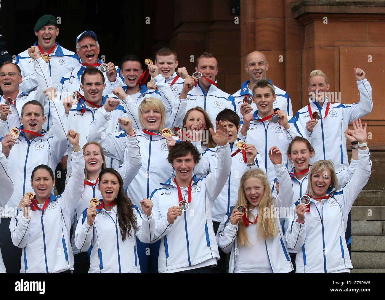 Sport - Team Scotland Commonwealth Games Parade - Glasgow Stock Photo ...