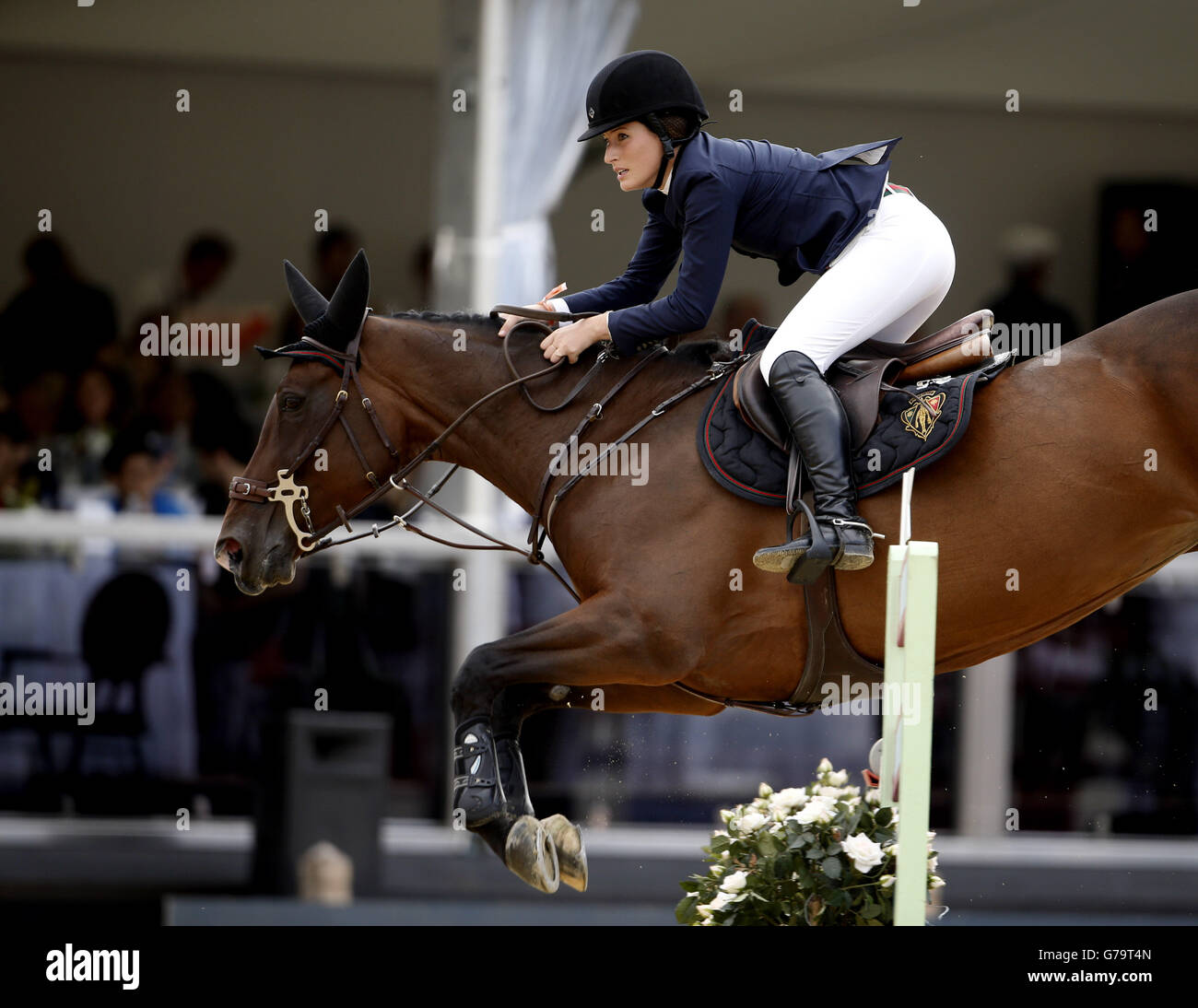 USA's Jessica Springsteen riding Lisona competes in the Sapinda Grand ...