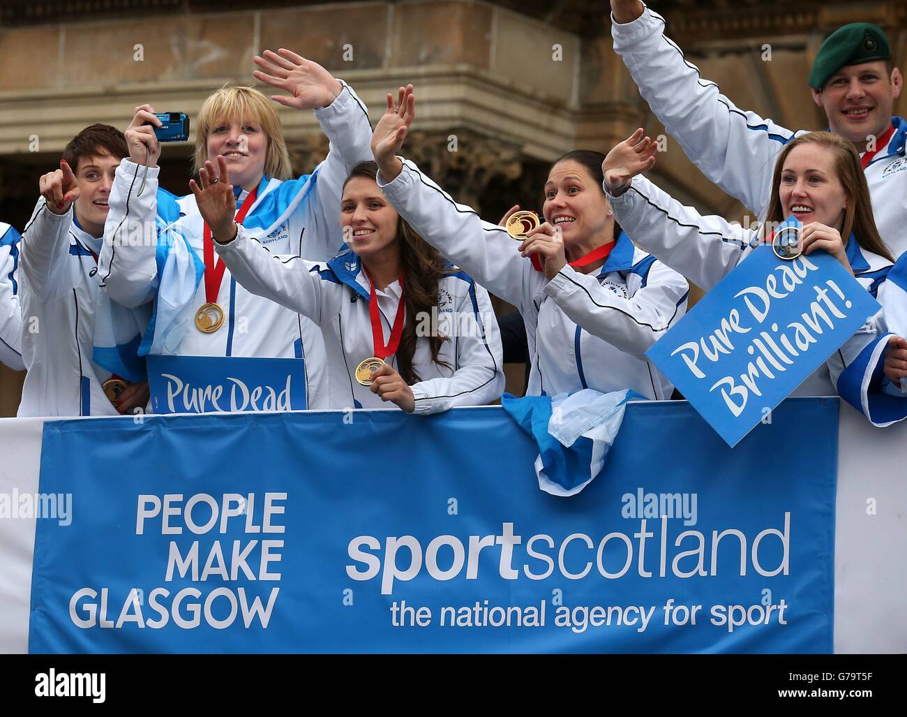 Sport - Team Scotland Commonwealth Games Parade - Glasgow Stock Photo ...