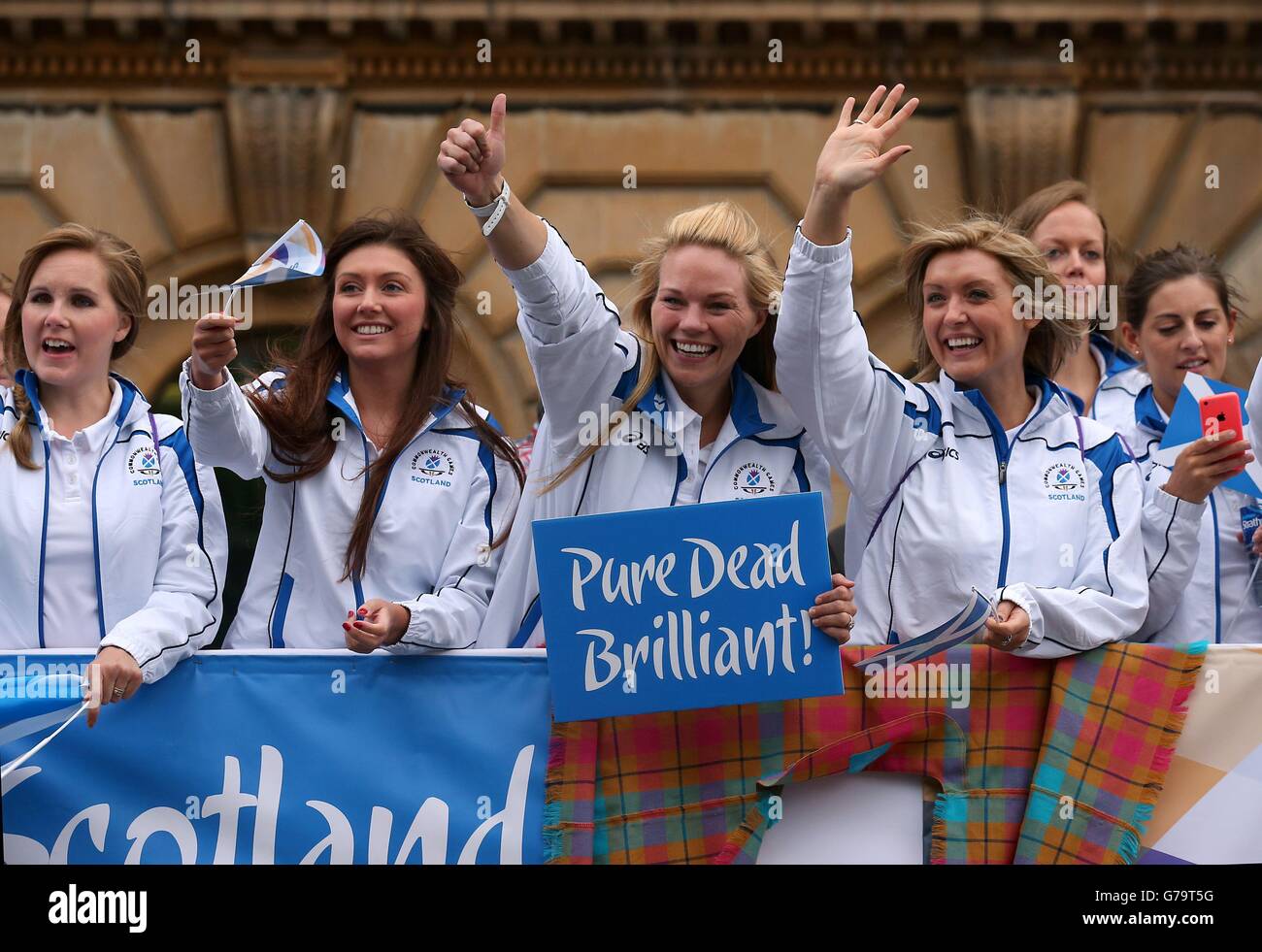 Sport team scotland commonwealth games parade glasgow hi-res stock ...