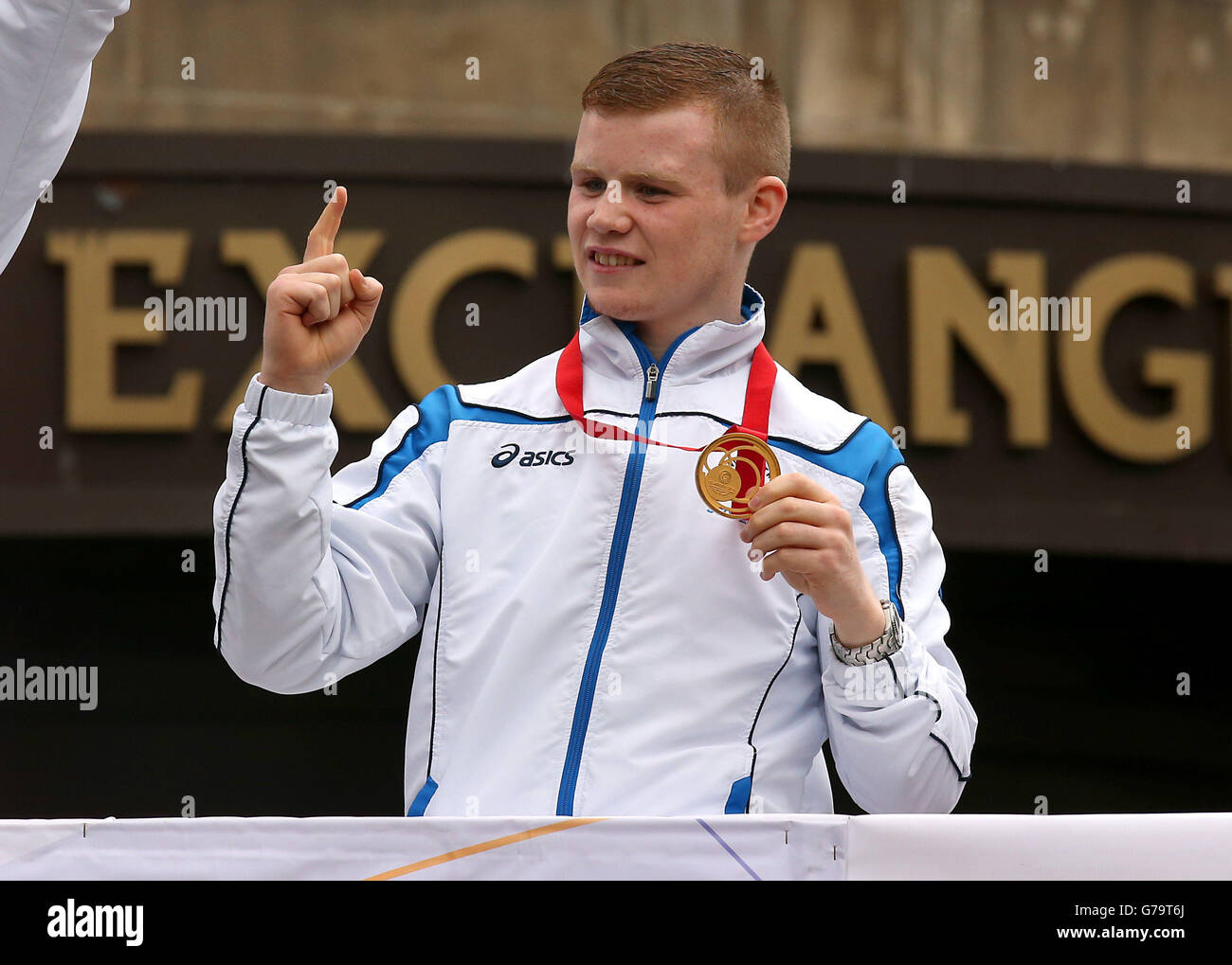 Team Scotland gold medalist boxer Charlie Flynn during the Commonwealth ...