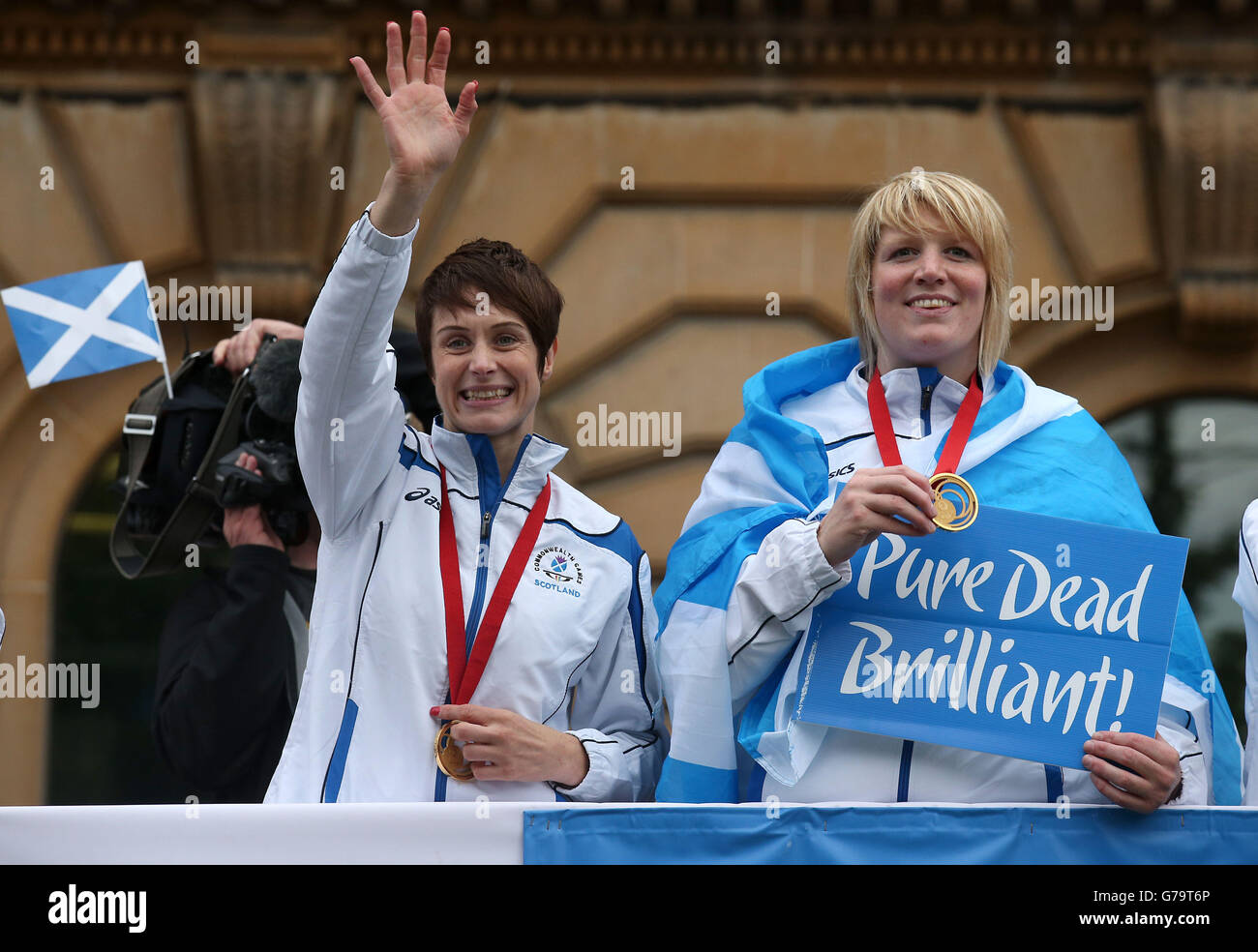 Sport - Team Scotland Commonwealth Games Parade - Glasgow Stock Photo ...