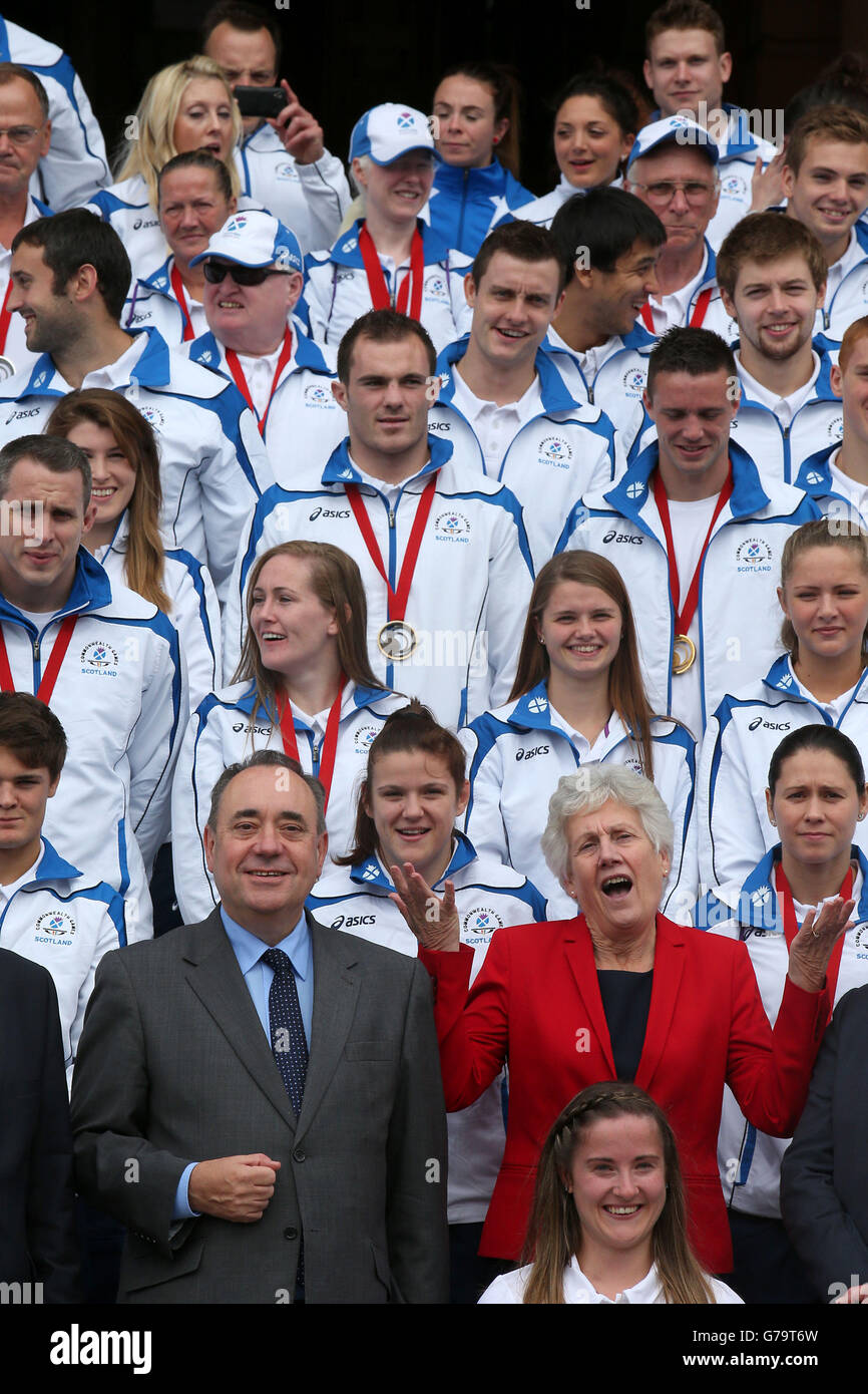 Sport - Team Scotland Commonwealth Games Parade - Glasgow Stock Photo ...