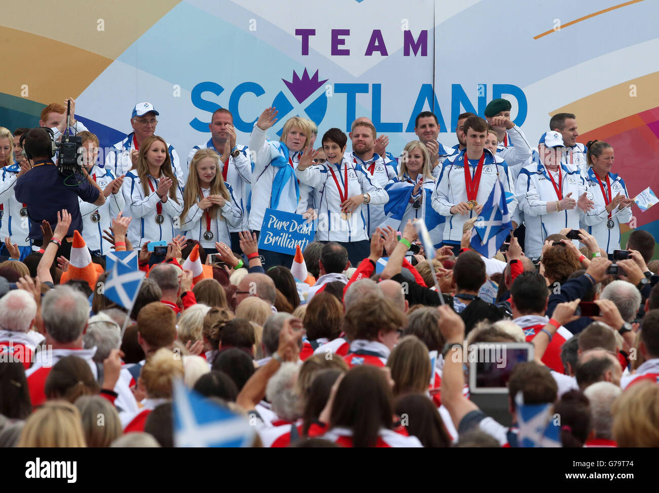 Sport - Team Scotland Commonwealth Games Parade - Glasgow Stock Photo ...