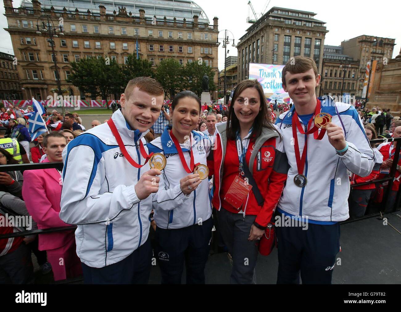 Sport - Team Scotland Commonwealth Games Parade - Glasgow Stock Photo ...