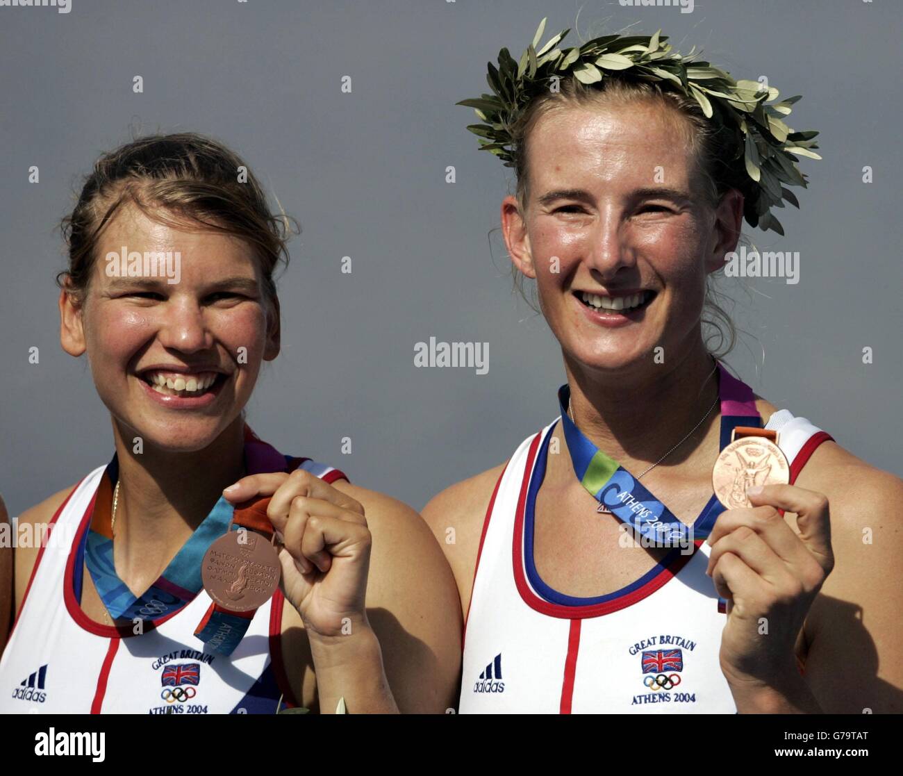 Great Britain's Elise Laverick (left) and Sarah Winckless celebrate ...