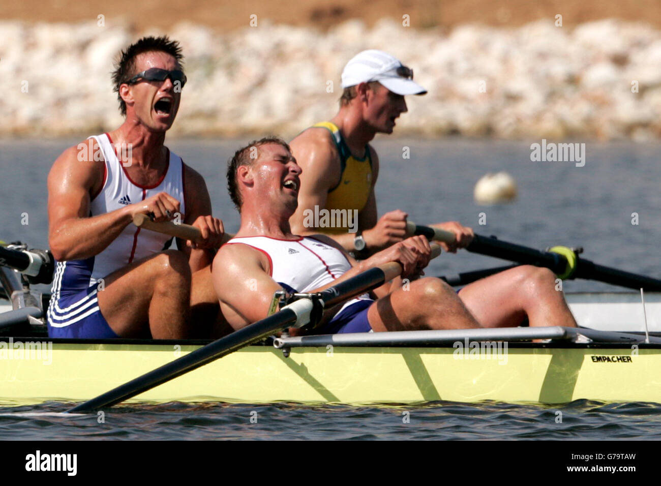 Great Britain's Ed Coode (left) and four time Olympic gold medallist ...