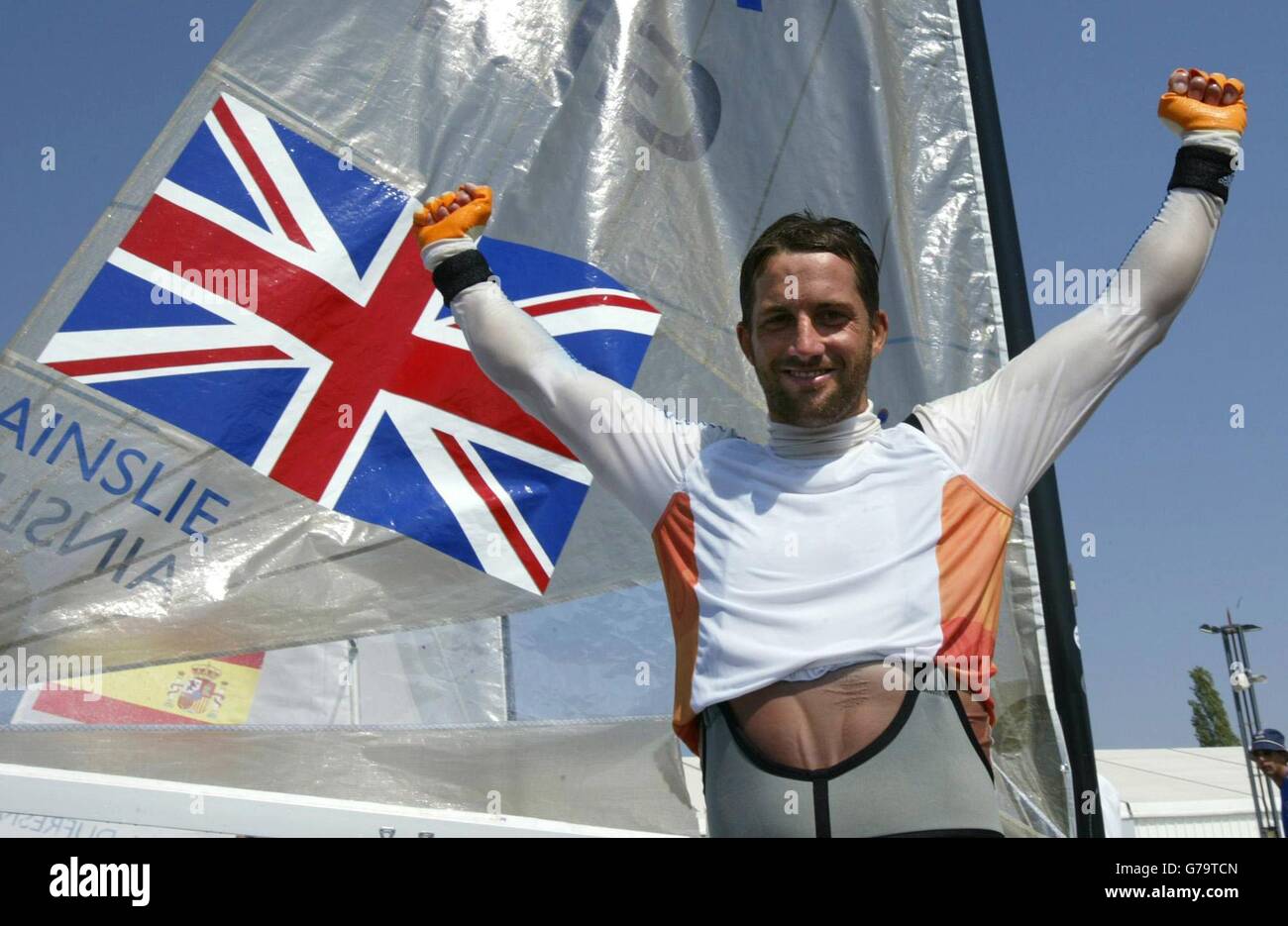 Olympics - Finn class - Agios Kosmas Sailing Centre Stock Photo - Alamy