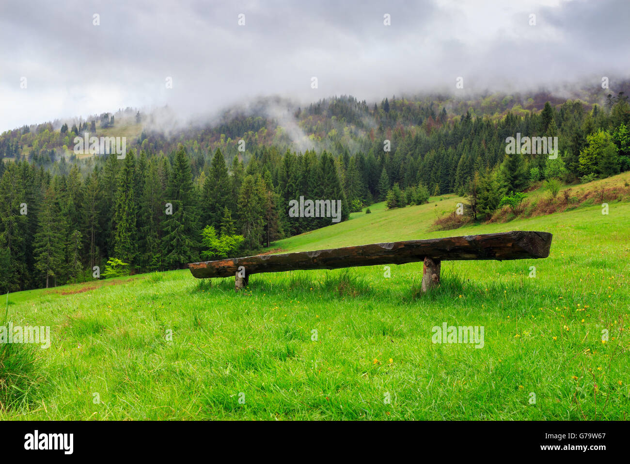 Bench on slope hi-res stock photography and images - Alamy