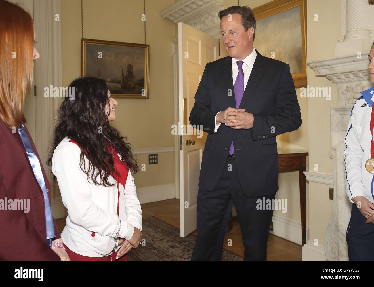 David Cameron meets Commonwealth athletes Stock Photo - Alamy