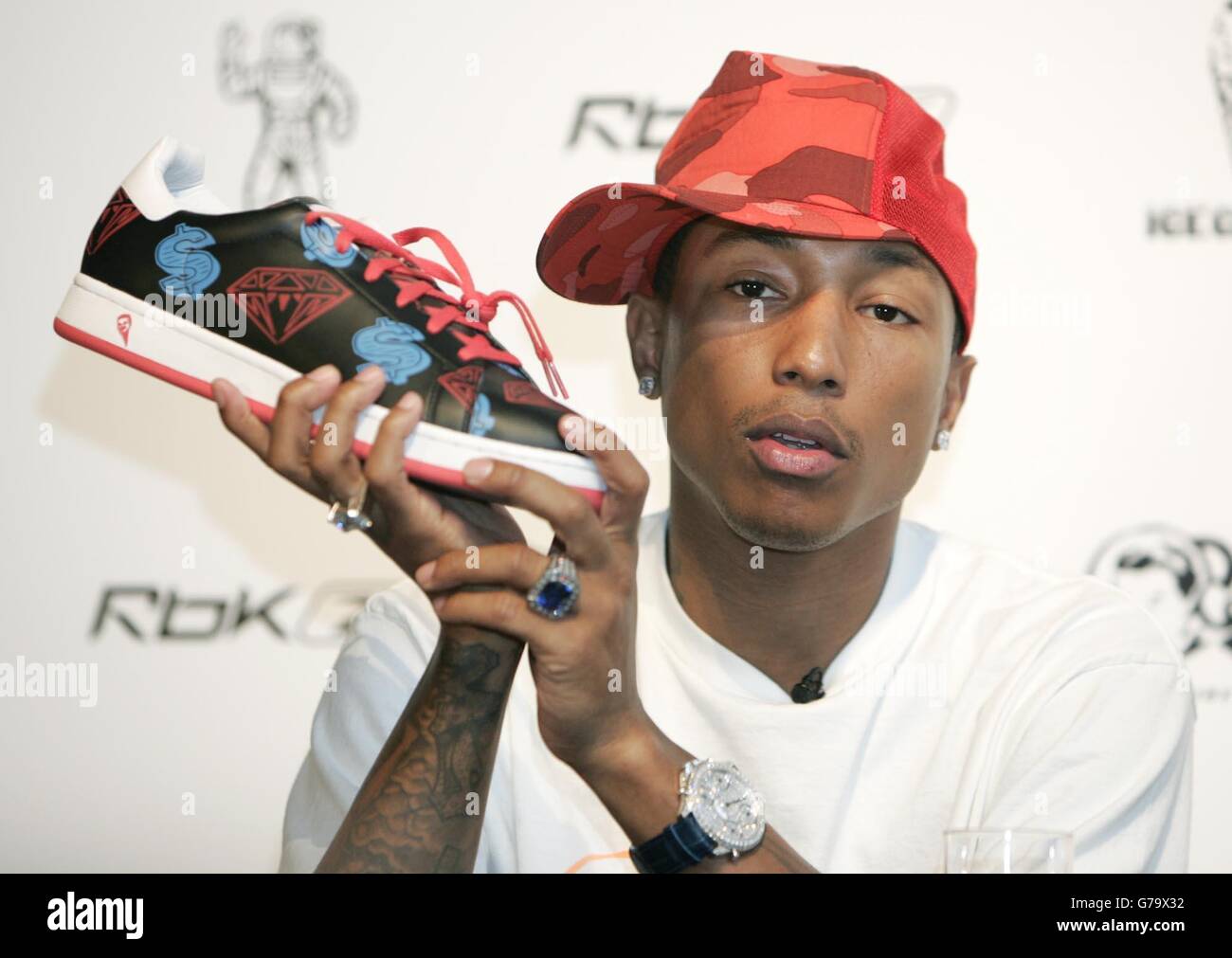 Pharrell Williams - Clothing Launch Stock Photo - Alamy