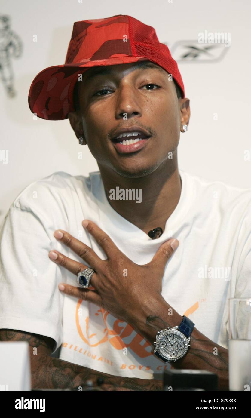 Pharrell Williams - Clothing Launch Stock Photo - Alamy