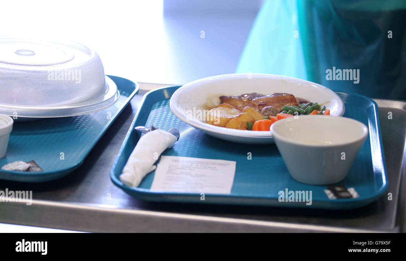 Hospital dinners are served at the Royal Liverpool University Hospital ...