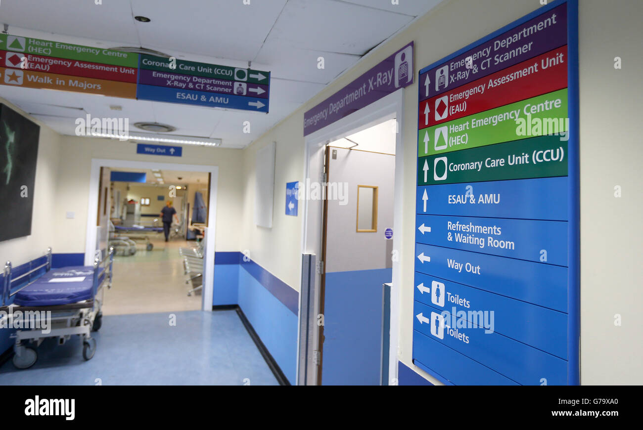 Ward signs at the Royal Liverpool University Hospital, Liverpool Stock ...