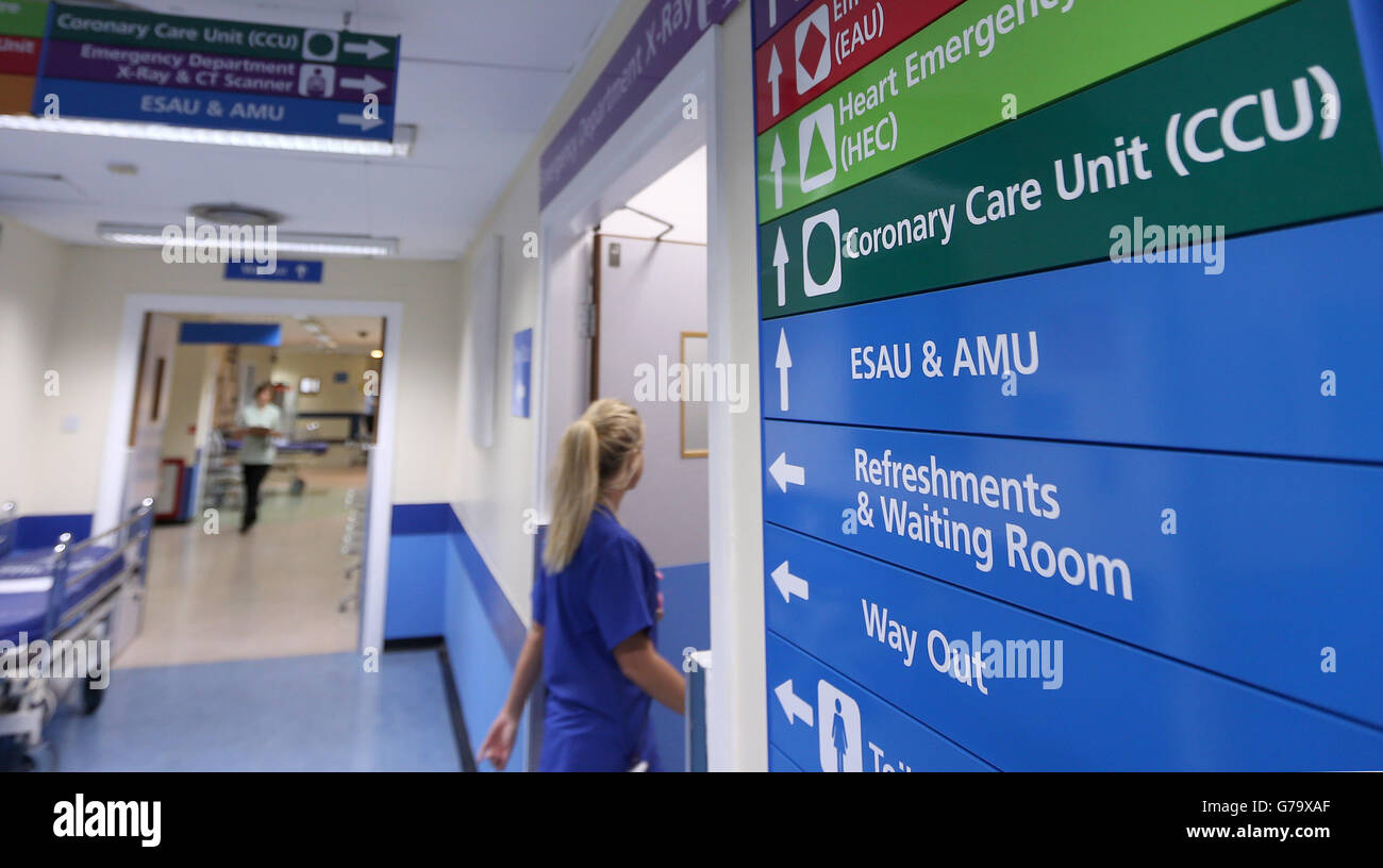 Ward signs at the Royal Liverpool University Hospital, Liverpool Stock ...